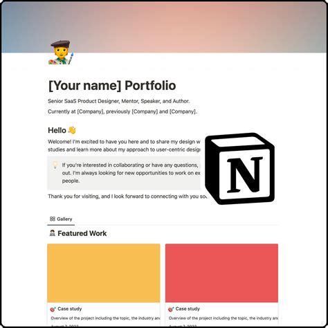 Build A Ux Portfolio Using Notion Free Notion Template Part 1 By