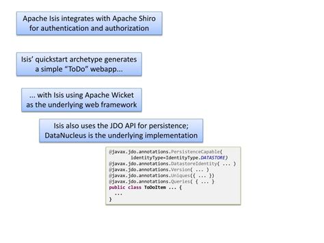 Ppt Apache Isis Integrates With Apache Shiro For Authentication And