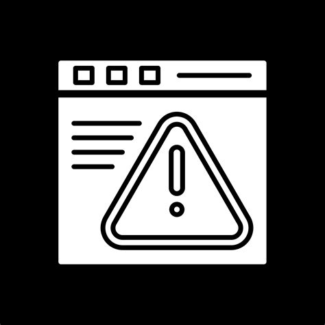Warning Browser Glyph Inverted Icon Design 43982715 Vector Art At Vecteezy