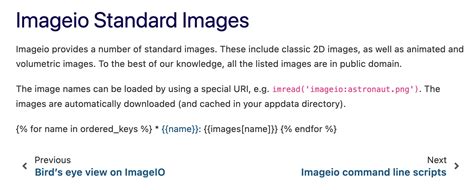 docs on default images is broken · issue 782 · imageio imageio · github