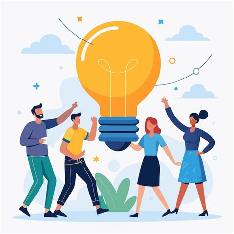 Teamwork Fuels Innovation People Collaborating On Ideas Premium Ai Generated Vector