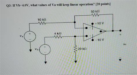 Solved Q If Vb V What Values Of Va Will Keep Linear Chegg Com