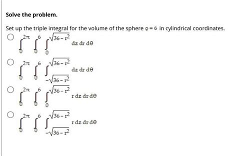 Solved Set Up The Triple Integral For The Volume Of The Solved Set Up The Triple Integral For The Volume Of The