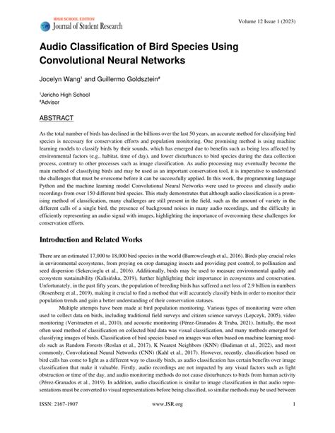 Pdf Audio Classification Of Bird Species Using Convolutional Neural Networks