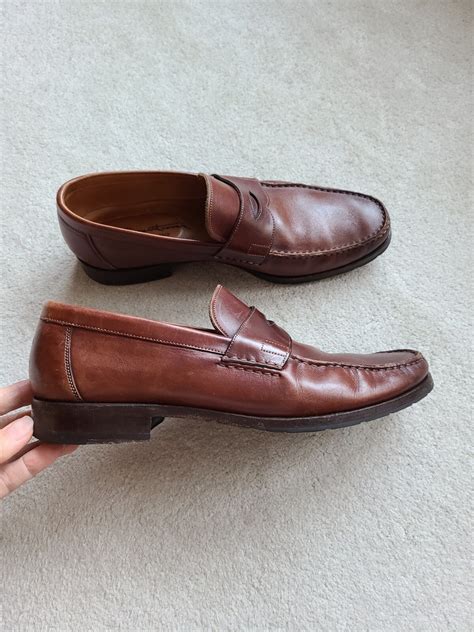 Santoni Mens Penny Loafer Shoes Italy Size 9 5 Brown … Gem