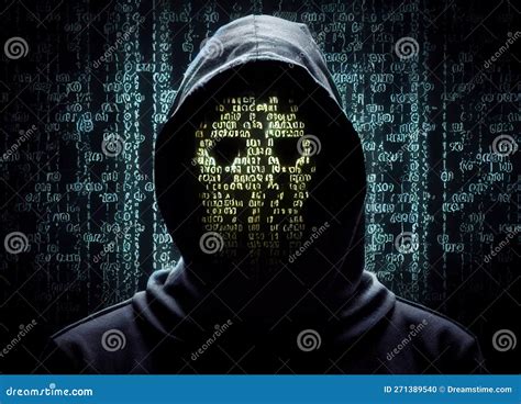 Portrait Of Anonymous Hacker Concept Of Hacking Cybersecurity