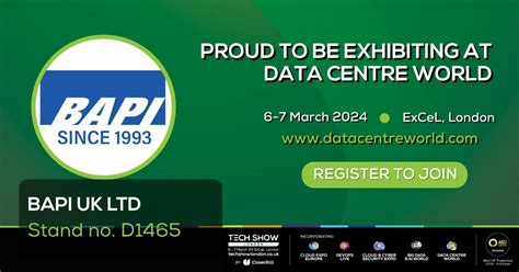 Bapi On Linkedin Save The Date Bapi Will Be Exhibiting At Data Centre