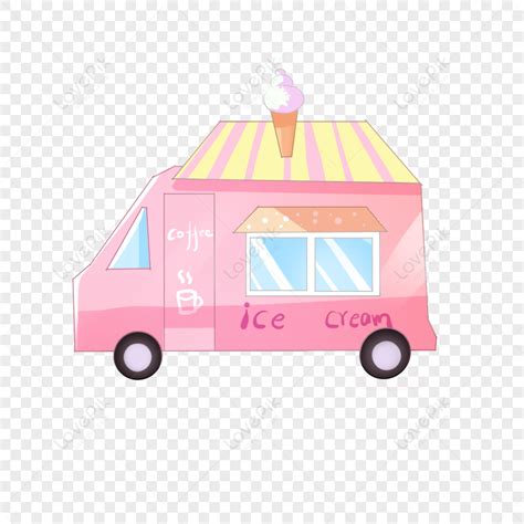 아이스크림 트럭 Png 일러스트 무료 다운로드 Lovepik