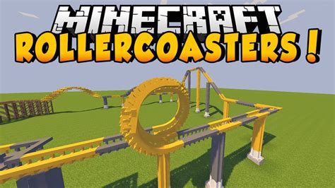 Minecraft Mods Rollercoasters Mod Customize Build And Color Mod Showcase Youtube