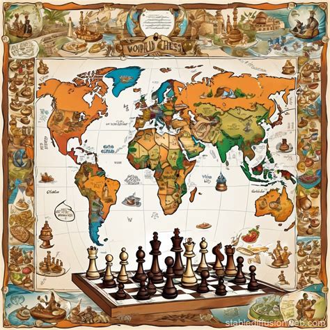 Cute World Map For Interactive Chess Stable Diffusion Online