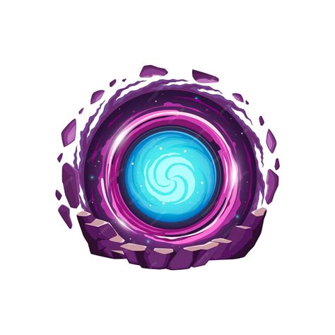 Premium Vector Fantasy Game Cartoon Magic Portal Vortex Or Door