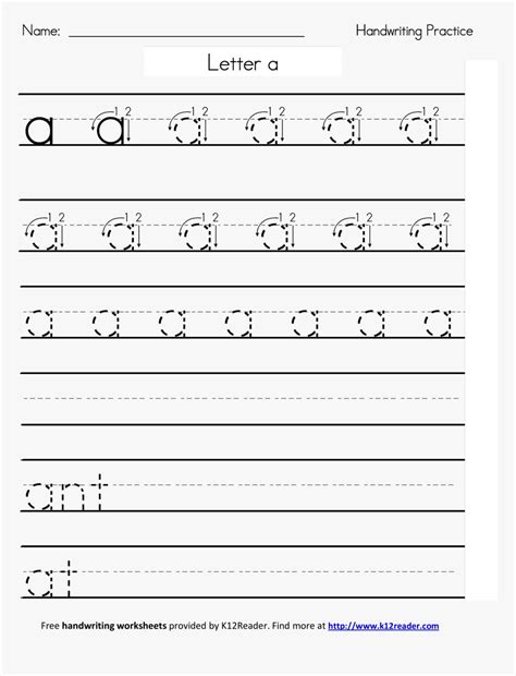 Printable Handwriting Worksheets Main Image Handwriting Practice 1st