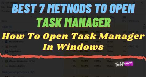 Best Methods How To Open Task Manager In Windows TechMaina