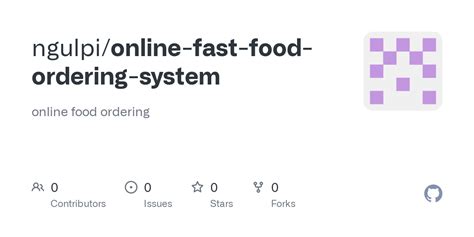 Github Ngulpionline Fast Food Ordering System Online Food Ordering