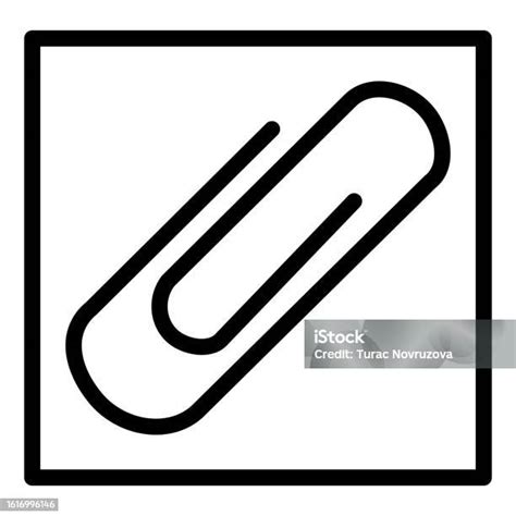 종이 클립 라인 아이콘 편지지 개념 흰색 배경에 첨부 기호 개요 스타일의 모바일 개념 웹 디자인의 사무실 클립 기호 벡터 그래픽 강철에 대한 스톡 벡터 아트 및 기타 이미지