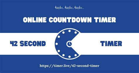 42 Seconds Timer No Ads Big Free Customize