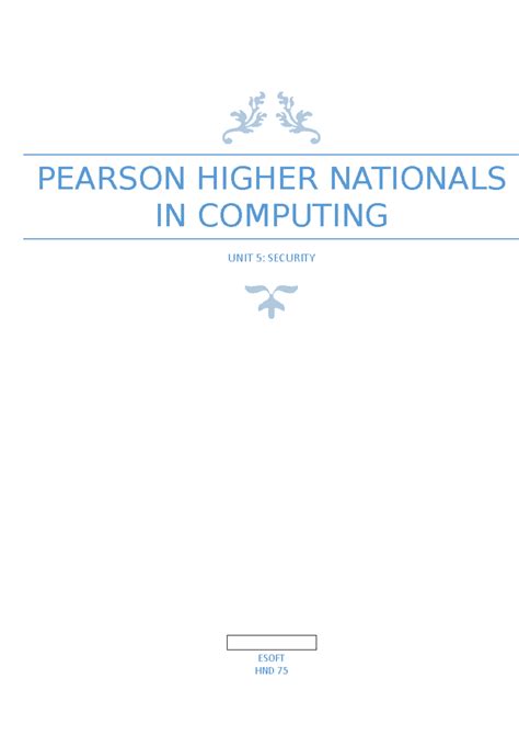 Title Hnd 75 Unit 5 Security Assignment Analyzing It Security Risks