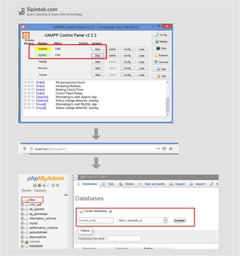 Membuat Database Untuk Web CMS Dengan MySQL Sipintek Sipintek