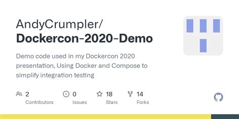 Github Andycrumplerdockercon 2020 Demo Demo Code Used In My