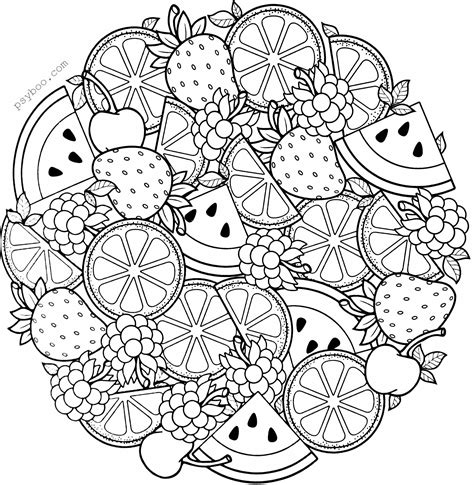 Summer Fruit Coloring Pages Free Printable Fruit Coloring Pages For
