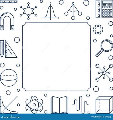 Science Technology Engineering And Math Vector Square Frame Stock Vector Illustration Of