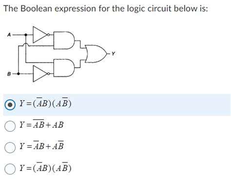 Solved The Boolean Expression For The Logic Circuit Below