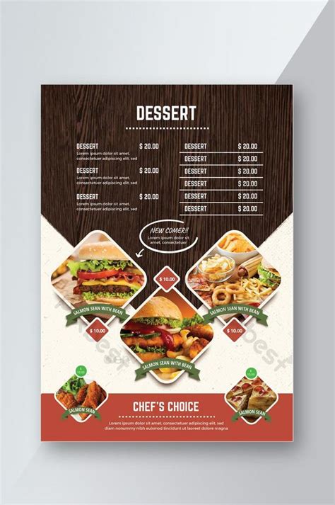 Desain Menu Makanan Eksklusif Ai Unduhan Gratis Pikbest