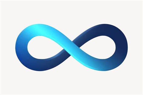 Blue Infinity Symbol Loop Premium Ai Generated Vector