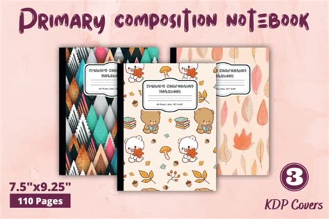 Primary Composition Notebook Kdp Cover Graphic By Digital Creative · Creative Fabrica