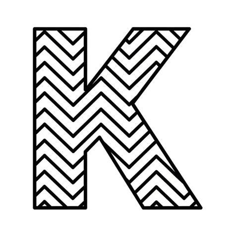 Pola Zigzag Huruf K