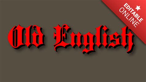 Old English Font Name Generator