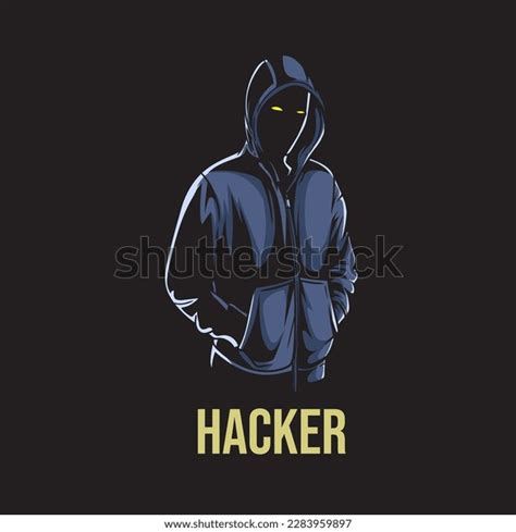Mysterious Computer Hacker Vector Illustration Stock Vector Royalty Free 2283959897 Shutterstock