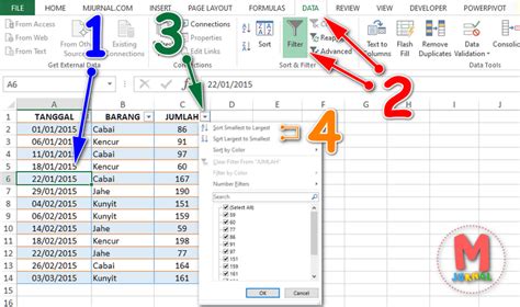 Cara Mengurutkan Data Excel Angka Abjad Dan Tanggal M Jurnal