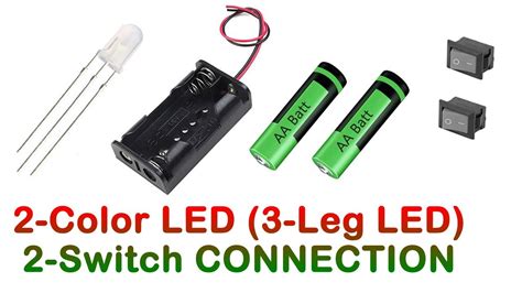 2 Color 3 Leg Led 2 Switch Connection Bi Color Led 2 Switch Control