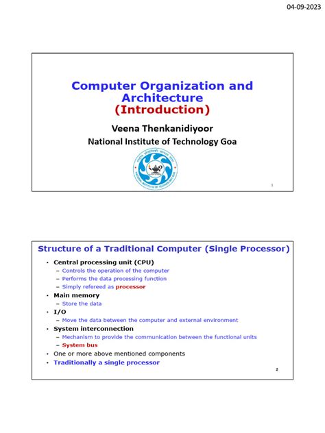 C3 Introduction 1 Coa Pdf Central Processing Unit Integrated Circuit