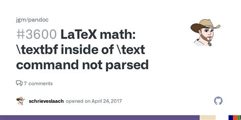 Latex Math Textbf Inside Of Text Command Not Parsed · Issue 3600 · Jgmpandoc · Github