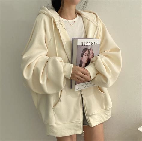 베이지하루 후드집업 데일리룩 귀여운 루즈핏 니트후드 기모 맨투맨 오버핏 후드티 가디건 집업 후드 양기모 집업 랜턴 슬리브 미디 사이즈 여자 후드 가디건