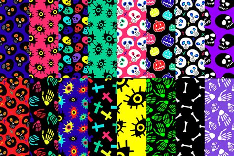 Collection Of Creepy Halloween Patterns On Behance