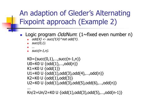 PPT The Alternating Fixpoint Computation Of The Well Founded Model