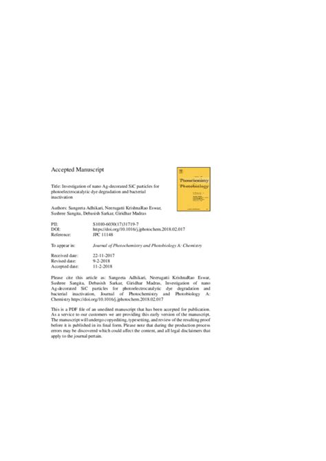 Investigation Of Nano Ag Decorated Sic Particles For