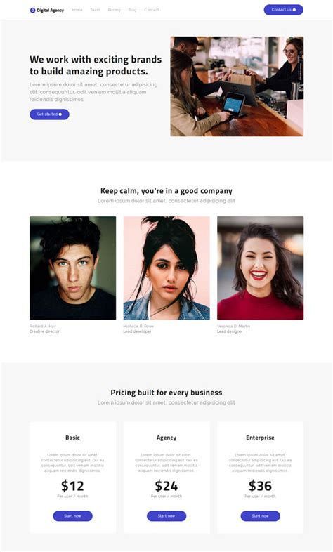 简洁营销推广网络公司html模板html静态模板 跟版网