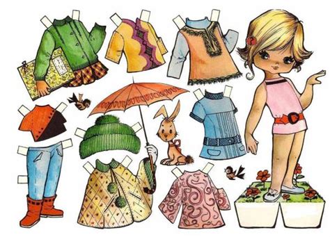 Картинки Девушки с одеждой для вырезания 37 шт 4691