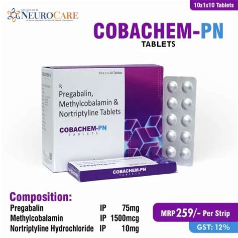 Pregabalin Methylcobalamin Nortriptyline Tablets At ₹ 2590 Box Pregabalin Nortriptyline