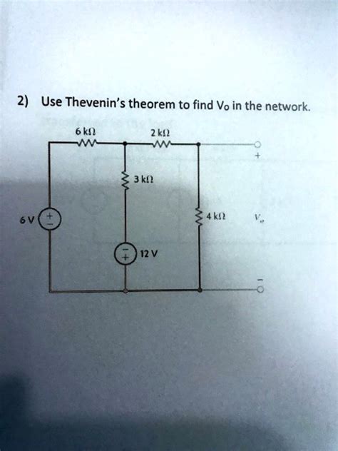 Use Thevenins Theorem To Find Vo In The Network