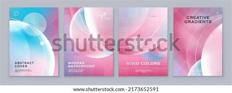Fluid Abstract Gradient Background Cover Design Stock Vector Royalty