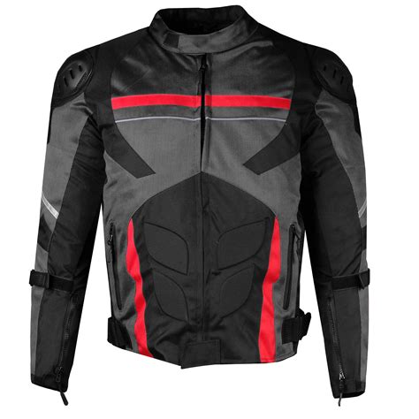 Men Mesh Airtrek Motorcycle Touring Waterproof Rain Armor Biker Jacket
