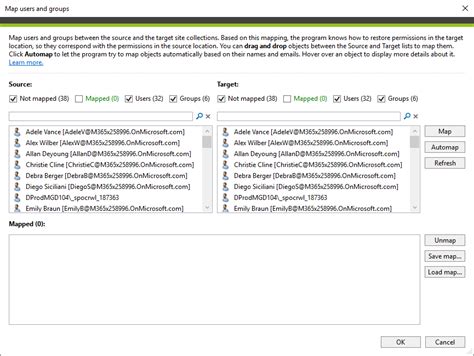 Restoring Backed Up Data Mapping Sharepoint Permissions Codetwo Backup Users Manual