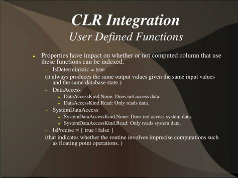 Ppt Sql Server 2005 The Common Language Runtime Clr Integration