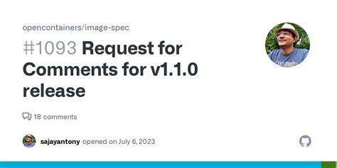 Request For Comments For V110 Release · Issue 1093 · Opencontainers