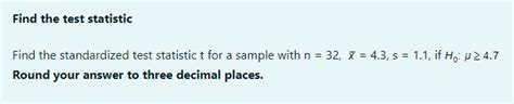 Solved Find The Test Statistic Find The Standardized Test